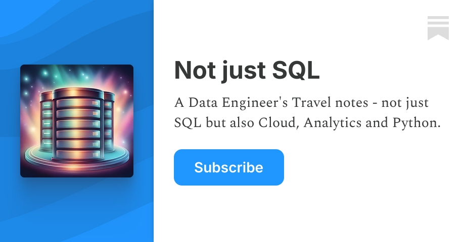 Not just SQL | Constantin Lungu | Substack