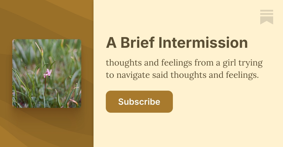 A Brief Intermission | Bryanna Gillespie | Substack