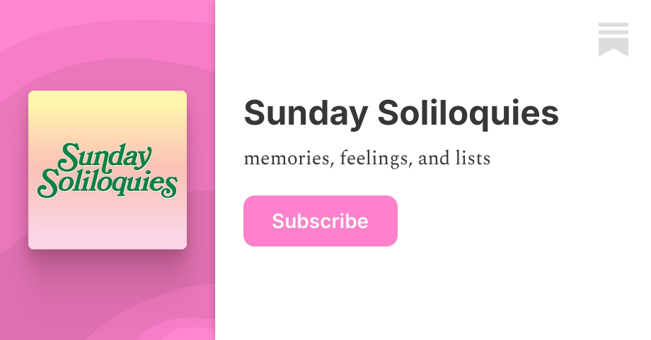 Sunday Soliloquies | Nathalie Moreno | Substack