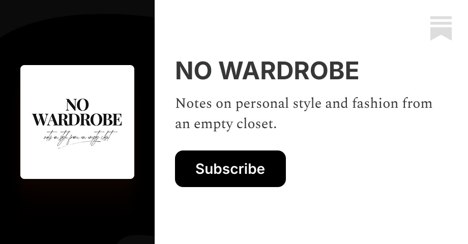 NO WARDROBE | Anika | Substack