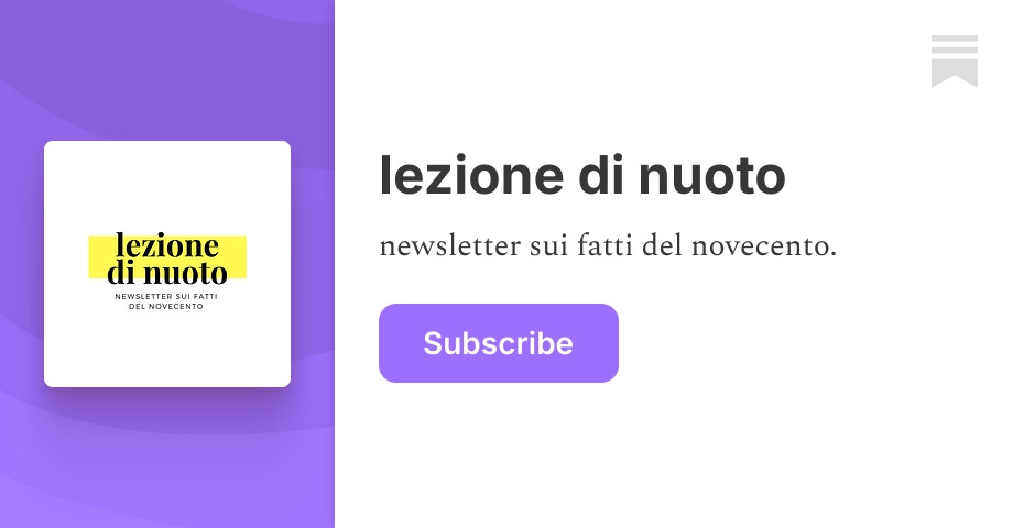 lezione di nuoto | alessandro colombini | Substack