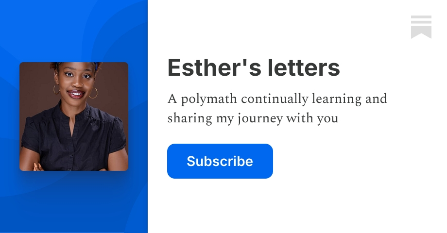 Esther's letters | Nzenwa Esther | Substack