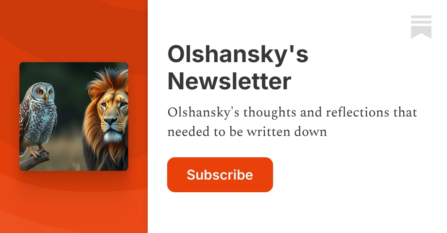 Olshansky's Newsletter | Daniel Olshansky | Substack