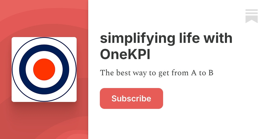simplifying life with OneKPI | Michael Kwaaitaal | Substack