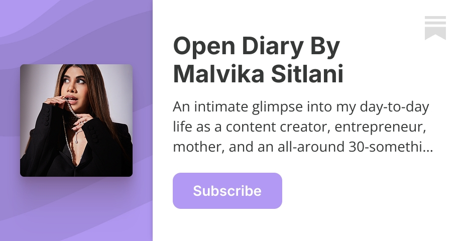 Open Diary By Malvika Sitlani | Substack