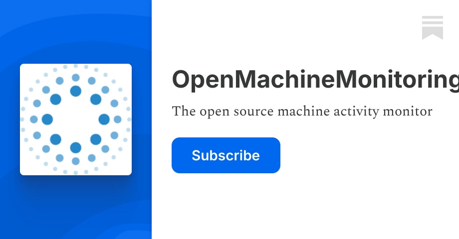 OpenMachineMonitoring | Darius Foster | Substack