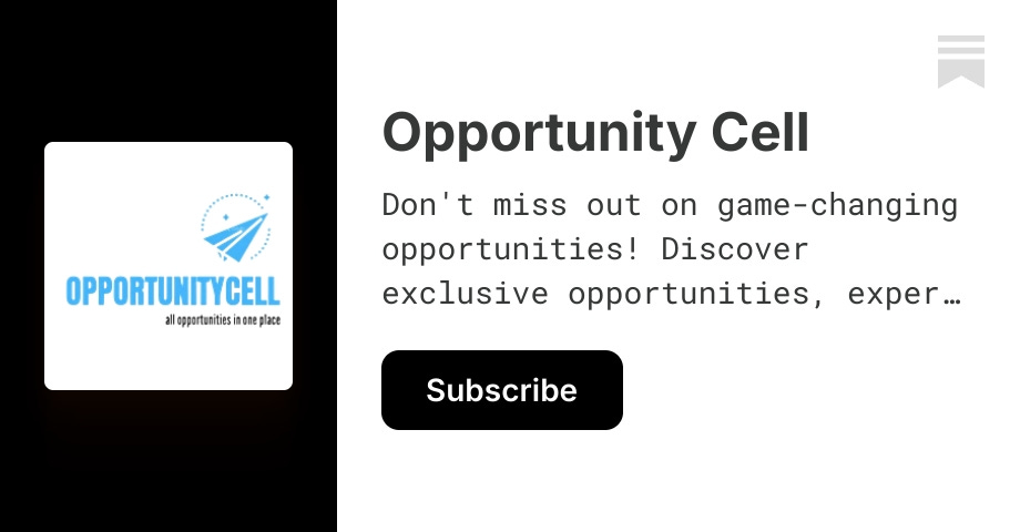 Opportunity Cell | Substack
