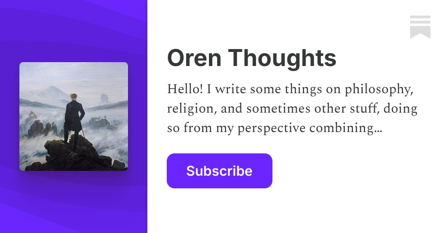 Oren Thoughts | Oren Teeter | Substack