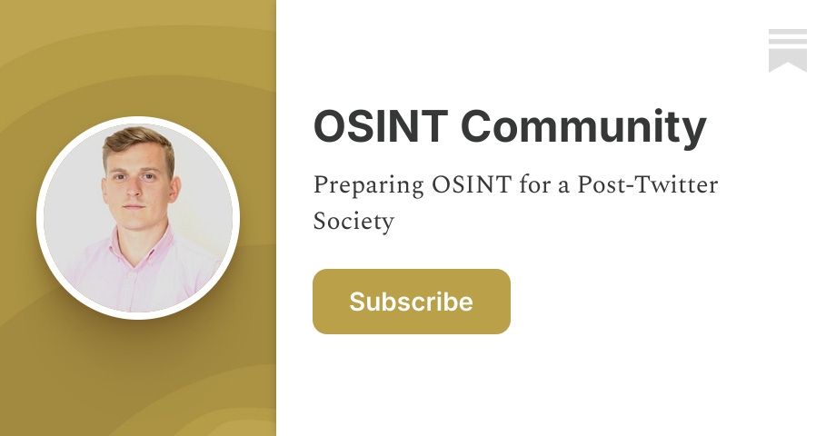 OSINT Community | Oliver Alexander | Substack