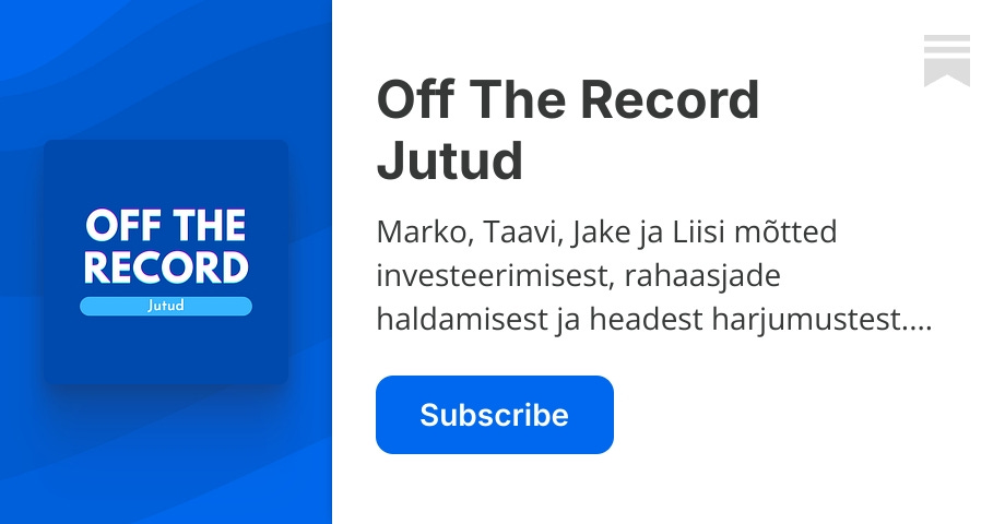 Off The Record Jutud | Marko Oolo | Substack