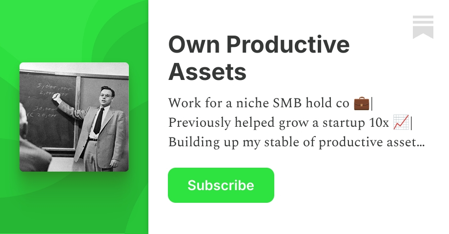 What is wealth? - Own Productive Assets