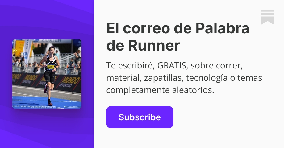 Newsletter Palabra de Runner | Pedro | Palabra de Runner | Substack
