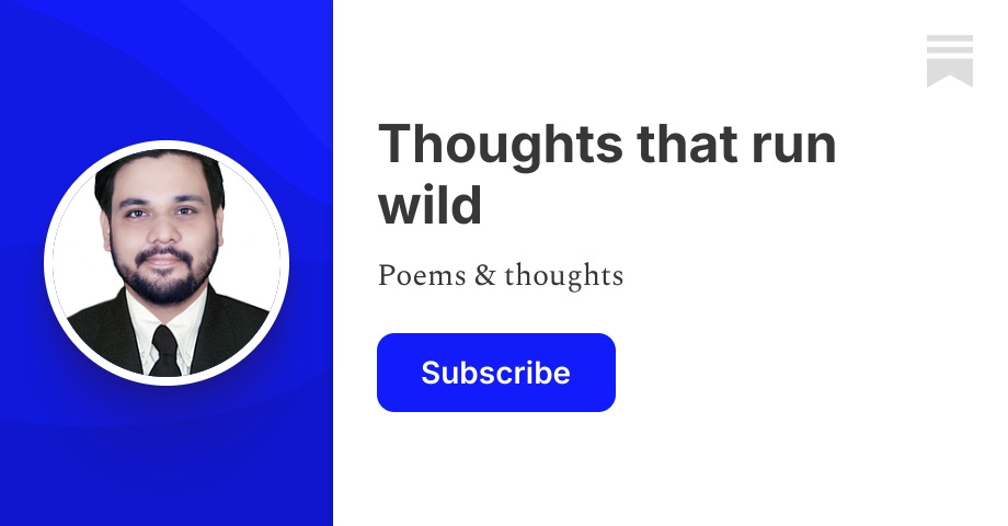 Thoughts that run wild | Sourav Panda | Substack