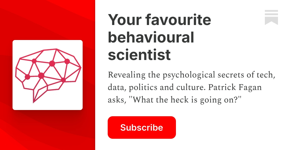 Your favourite behavioural scientist | Patrick Fagan | Substack