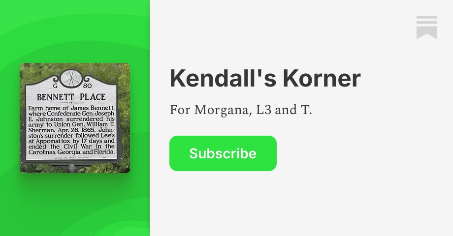 Kendall's Korner | Patrick Kendall | Substack
