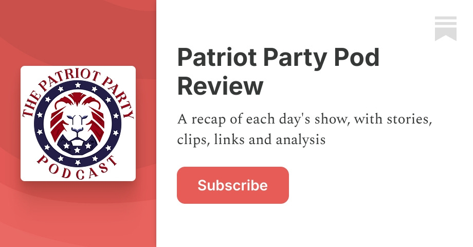 Welcome to the Patriot Party Pod Review! - by Vlynn