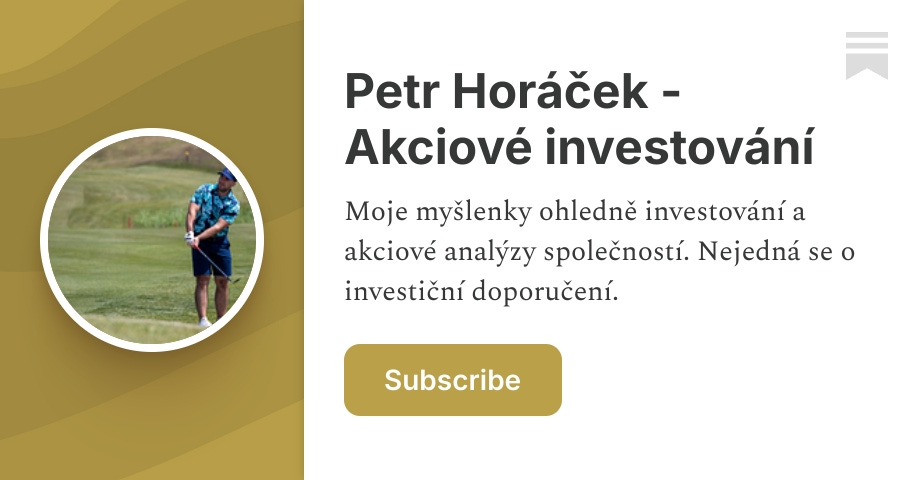 Petr Horáček - Akciové investování | Substack