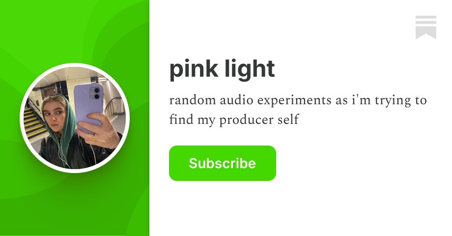 pink light | amalie sortland | Substack