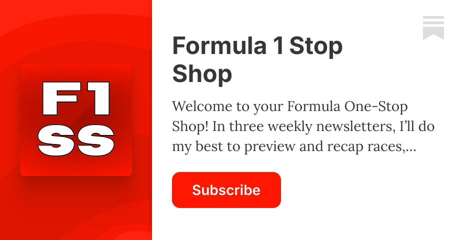 Formula 1 Stop Shop | Peter Jewett | Substack
