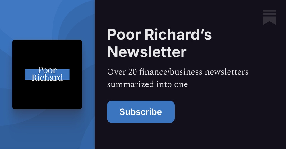 Poor Richard’s Newsletter | Substack