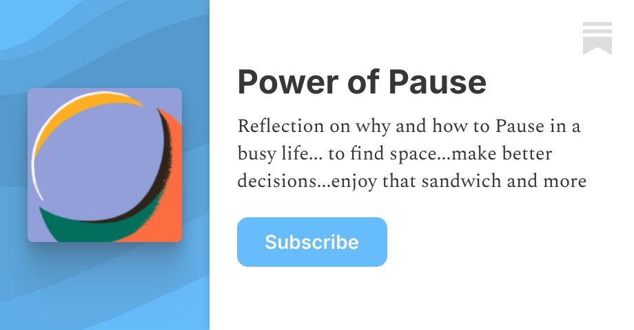 Power of Pause | Robert Bonakdar MD | Substack