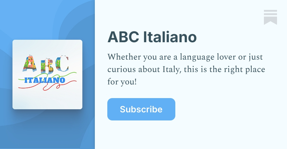 ABC Italiano | Pierpaolo | Substack