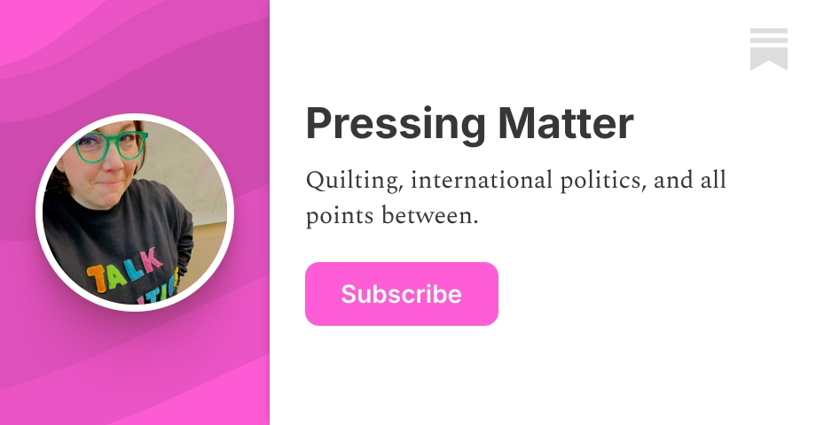 Pressing Matter | Carolyn | Substack