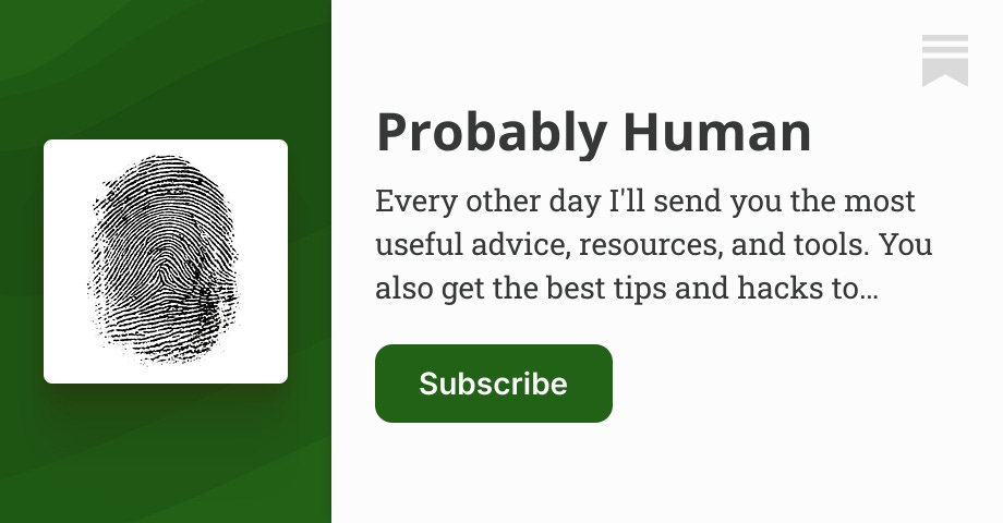 Probably Human | Toni Seldr | Substack