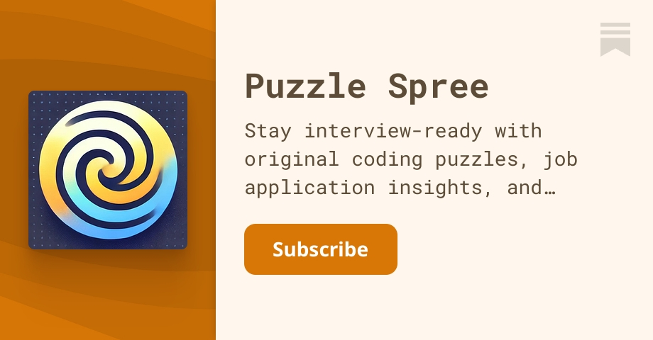 Puzzle Spree | Kuai Yu | Substack