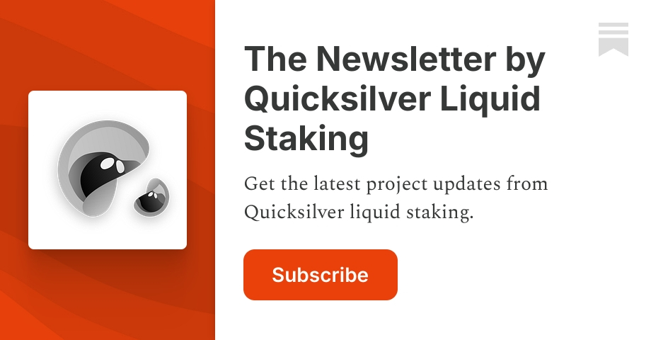 The Newsletter by Quicksilver Liquid Staking | Quicksilver Protocol | Substack