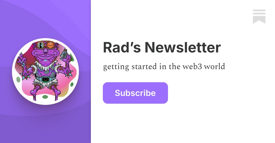 Rad’s Newsletter | Rad 🤟 ⬢ 326 | Substack