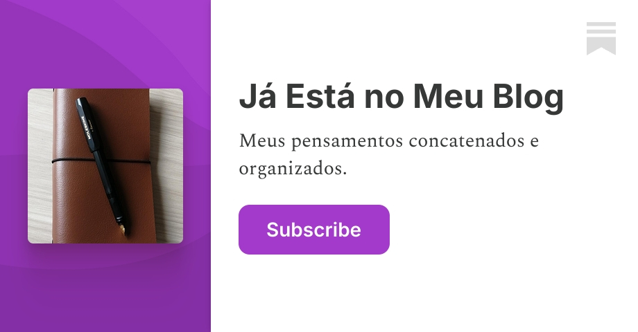 Já Está no Meu Blog | Rafael | Substack