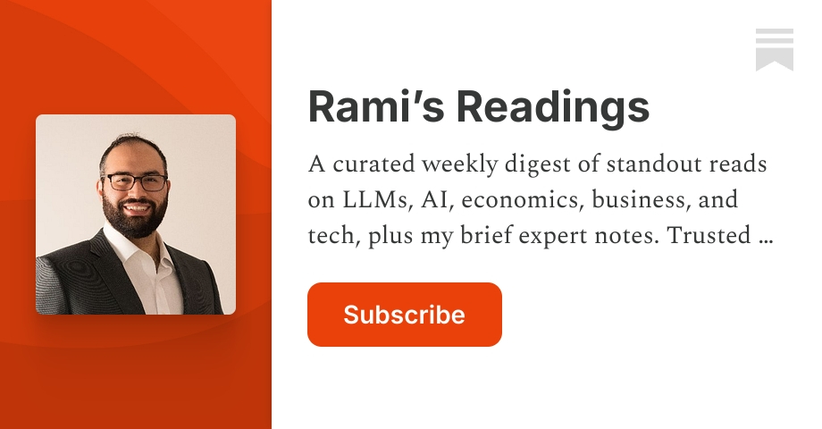 Rami’s Readings | Rami Sayar | Substack
