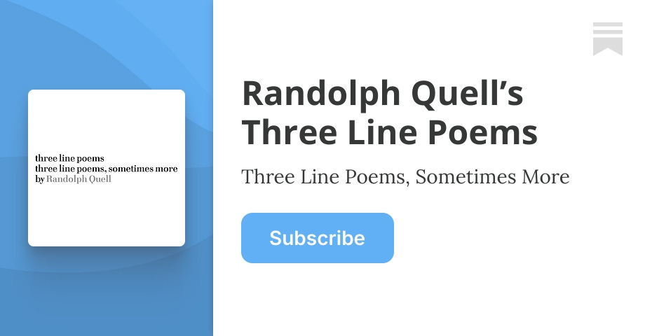 cherry tree - Randolph Quell’s Three Line Poems