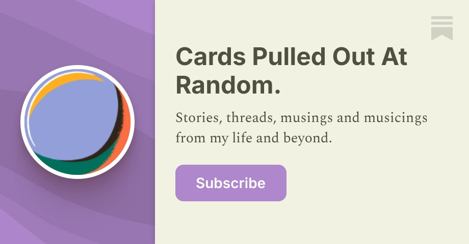 Cards Pulled Out At Random. | Eshaan Sood | Substack