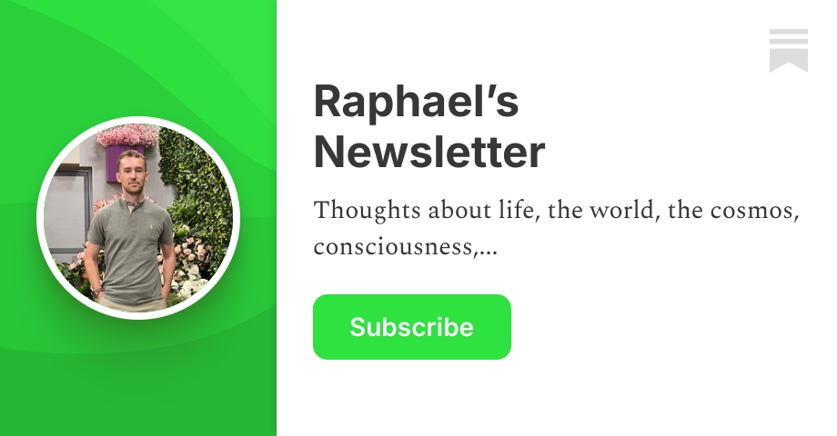 Raphael’s Newsletter | Raphael Nicolle | Substack