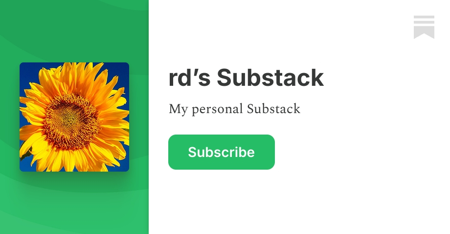 rd’s Substack | rd freed | Substack