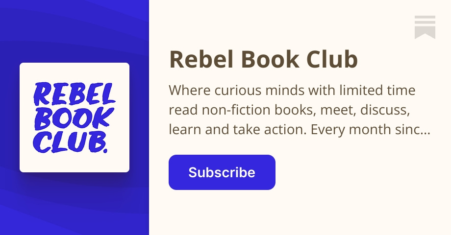 The Rebel Reader | Rebel Book Club | Substack