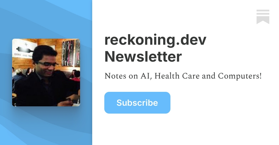 reckoning.dev Newsletter | sadanand singh | Substack