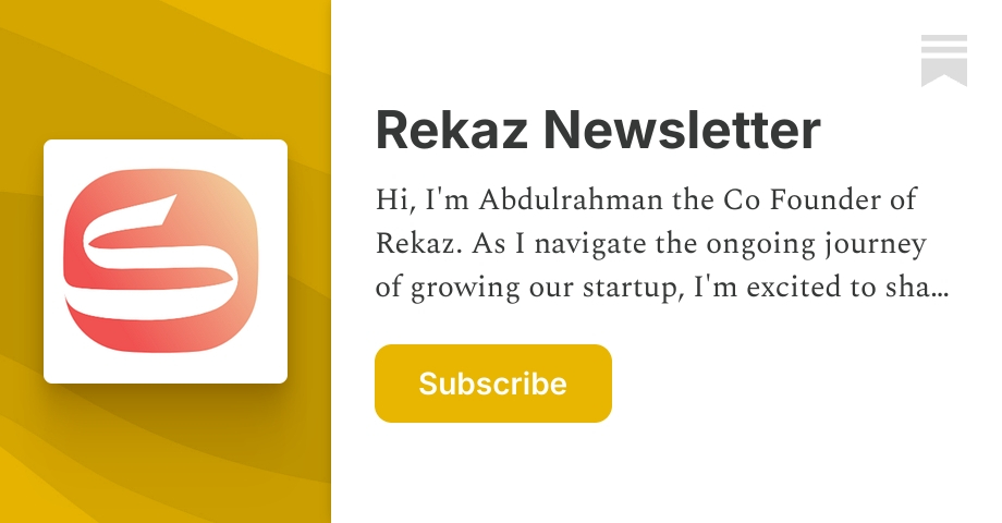Rekaz Newsletter | Abdulrahman Alomran | Substack