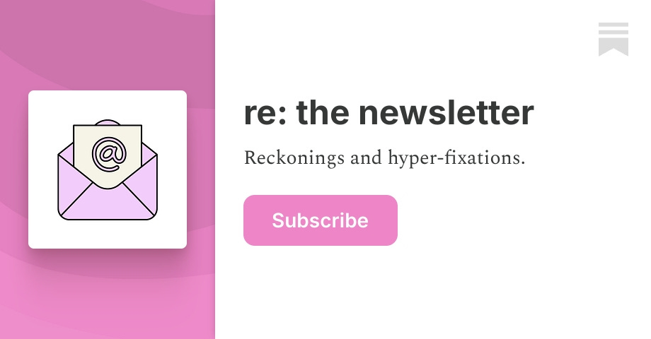 re: the newsletter | Carmen Gallagher | Substack