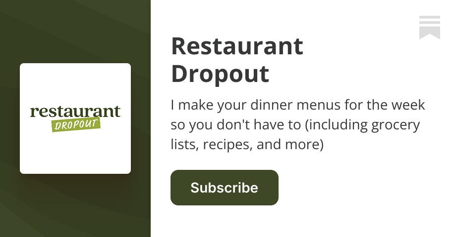 Restaurant Dropout | Zoe Barrie Soderstrom | Substack