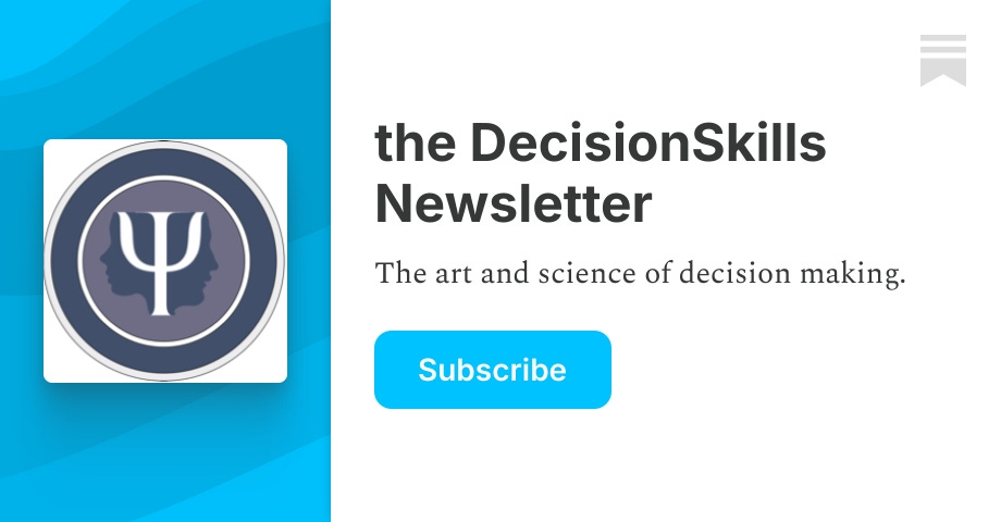 the DecisionSkills Newsletter | Richard Feenstra | Substack