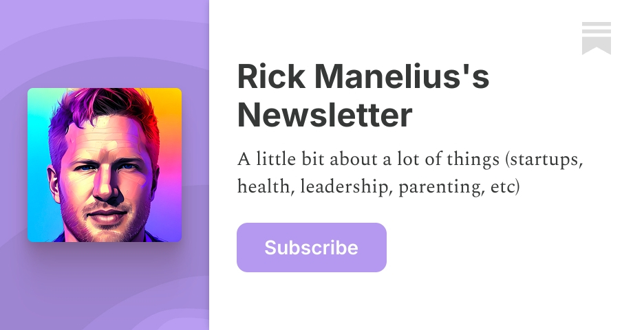 Rick Manelius's Newsletter | Substack