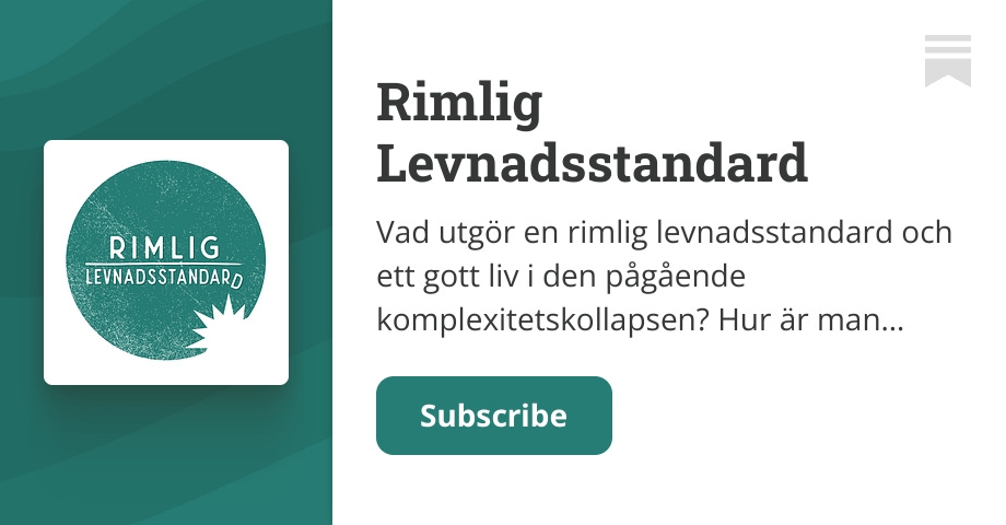 Rimlig Levnadsstandard | Substack
