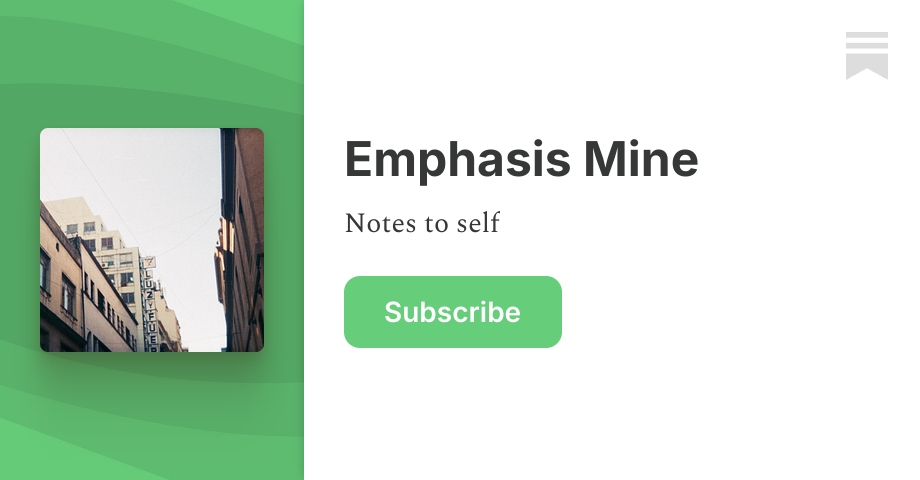 Emphasis Mine | RM Dylan | Substack
