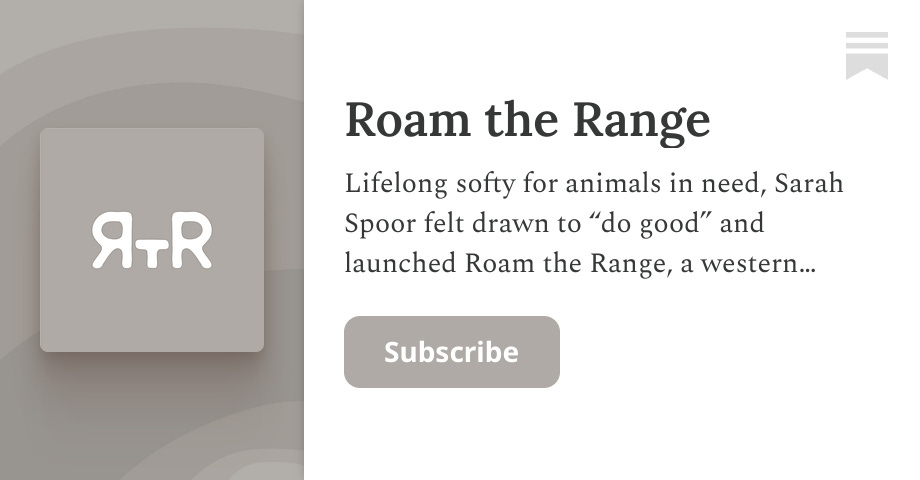 Roam the Range | Sarah Spoor | Substack