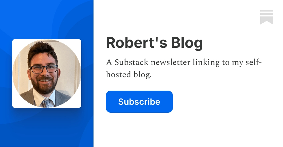 Robert's Blog | Robert Alexander | Substack
