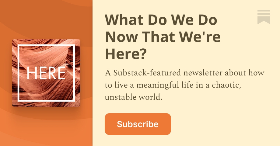 What Do We Do Now That We're Here? | Rosie Spinks | Substack