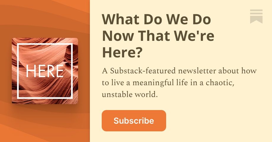 What Do We Do Now That We're Here? | Rosie Spinks | Substack
